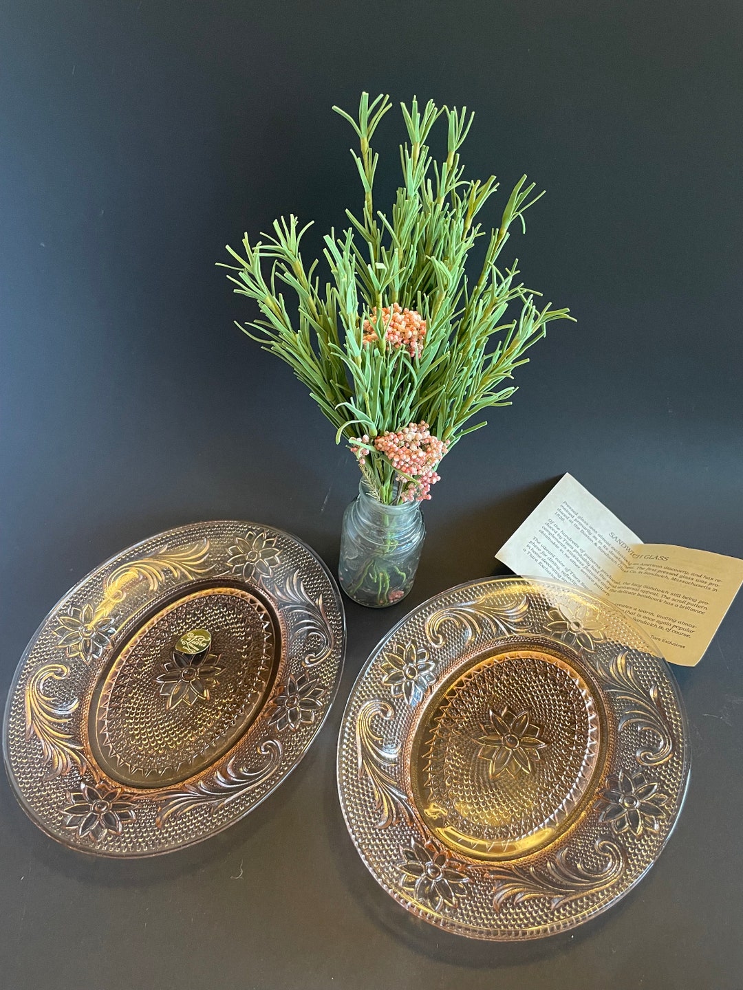 Pair of Indiana Glass Tiara Pink Oval Plates - in Original Box! - Etsy