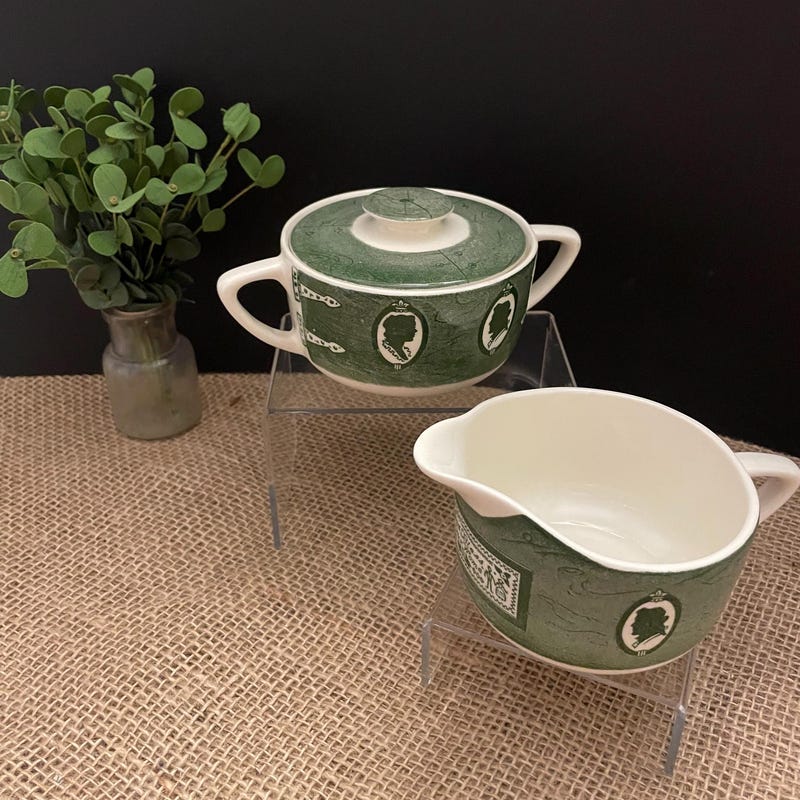 Green Transferware - Etsy