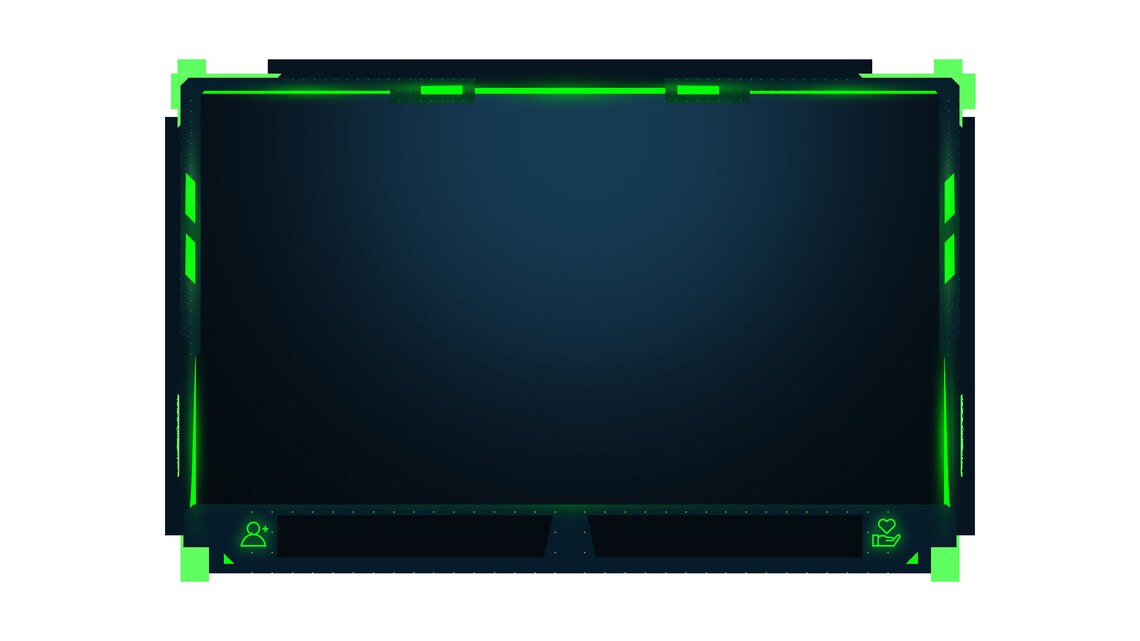 Dark Neon Green Stream Overlay for Youtube/aesthetic Theme/transition ...