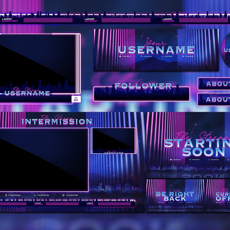 Twitch Buttons Template - Etsy