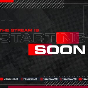 Red Digital Stream Overlay for Youtube/aesthetic/red/theme/transition ...