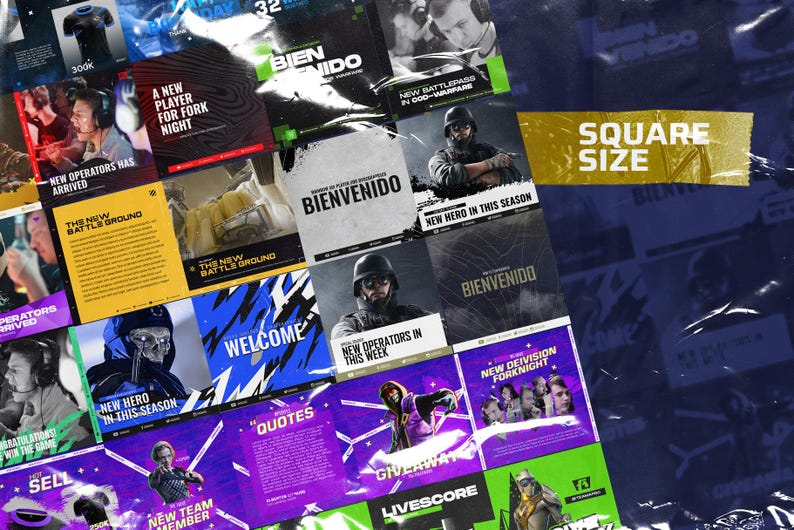 173 PSD Templates Bundle - E-sports/basketball/football/soccer/softball ...