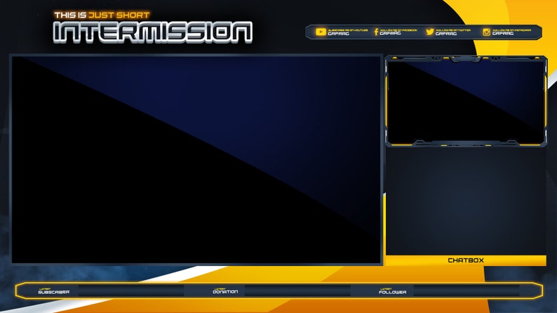 Modern Stream Overlay for Youtube/aesthetic Theme/transition/panels ...