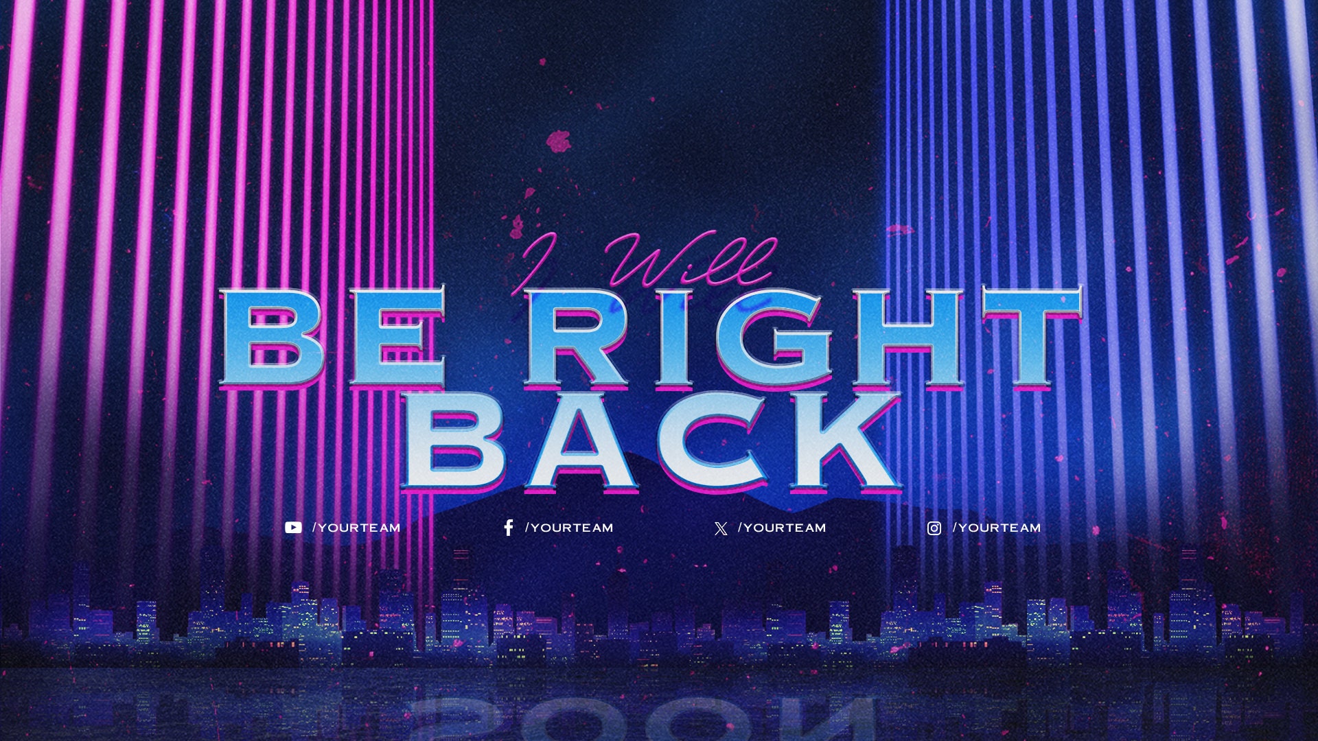 Retro Laser Town Stream Overlay for Youtube/aesthetic/kicks/twitch ...