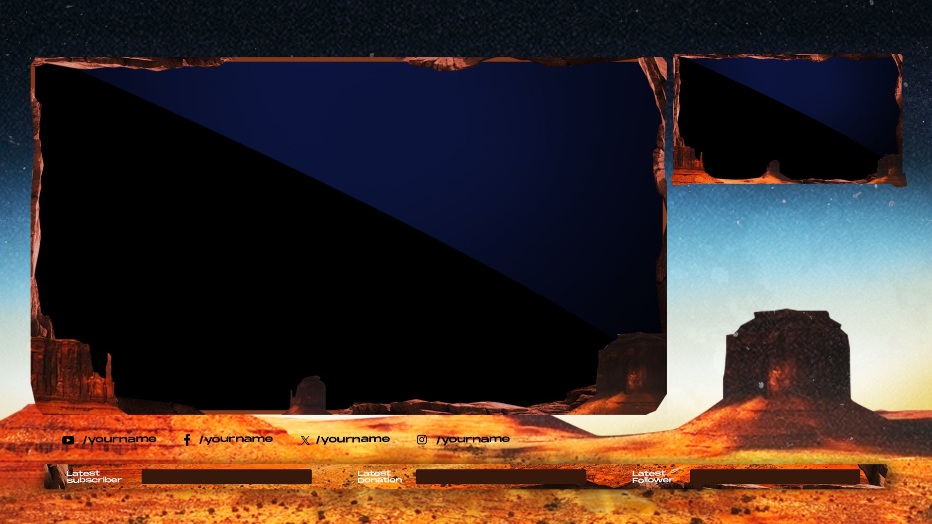 Rock Synthwave Stream Overlay for Youtube/aesthetic/kicks/twitch/theme ...