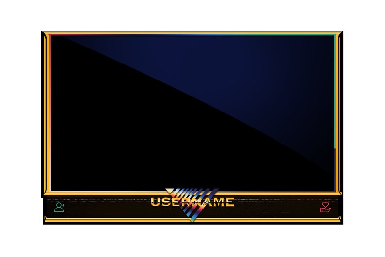 Retro Television Gold Stream Overlay for Youtube/aesthetic/kicks/twitch ...