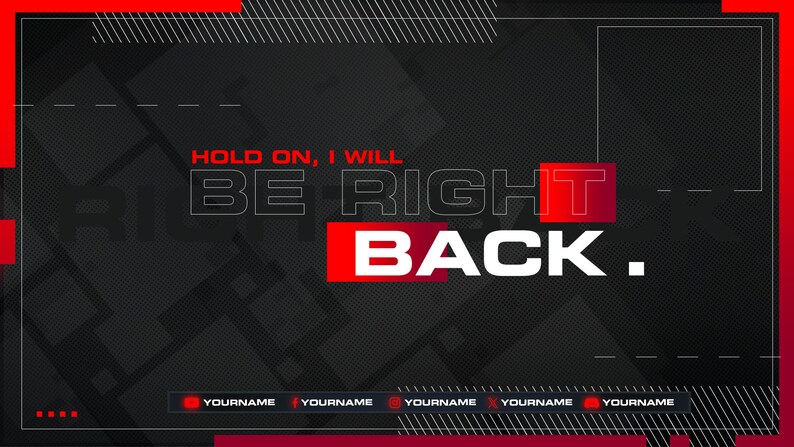 Red Digital Stream Overlay for Youtube/aesthetic/red/theme/transition ...