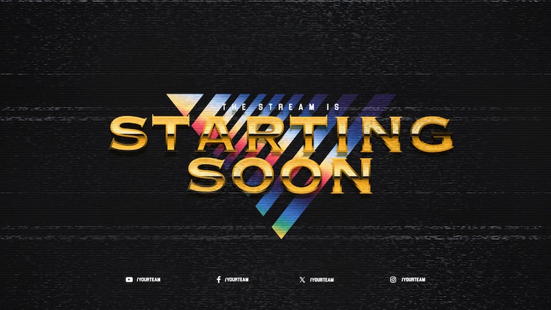 Retro Television Gold Stream Overlay for Youtube/aesthetic/kicks/twitch ...