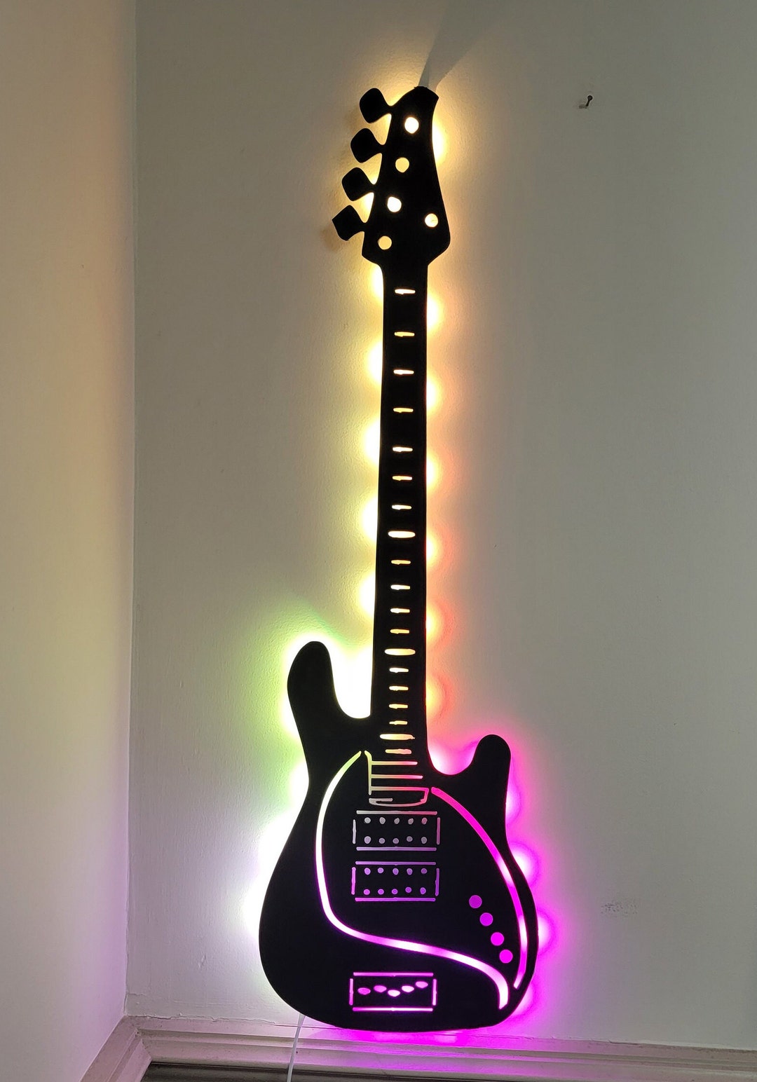 Bass Guitar With Led Lights - Etsy