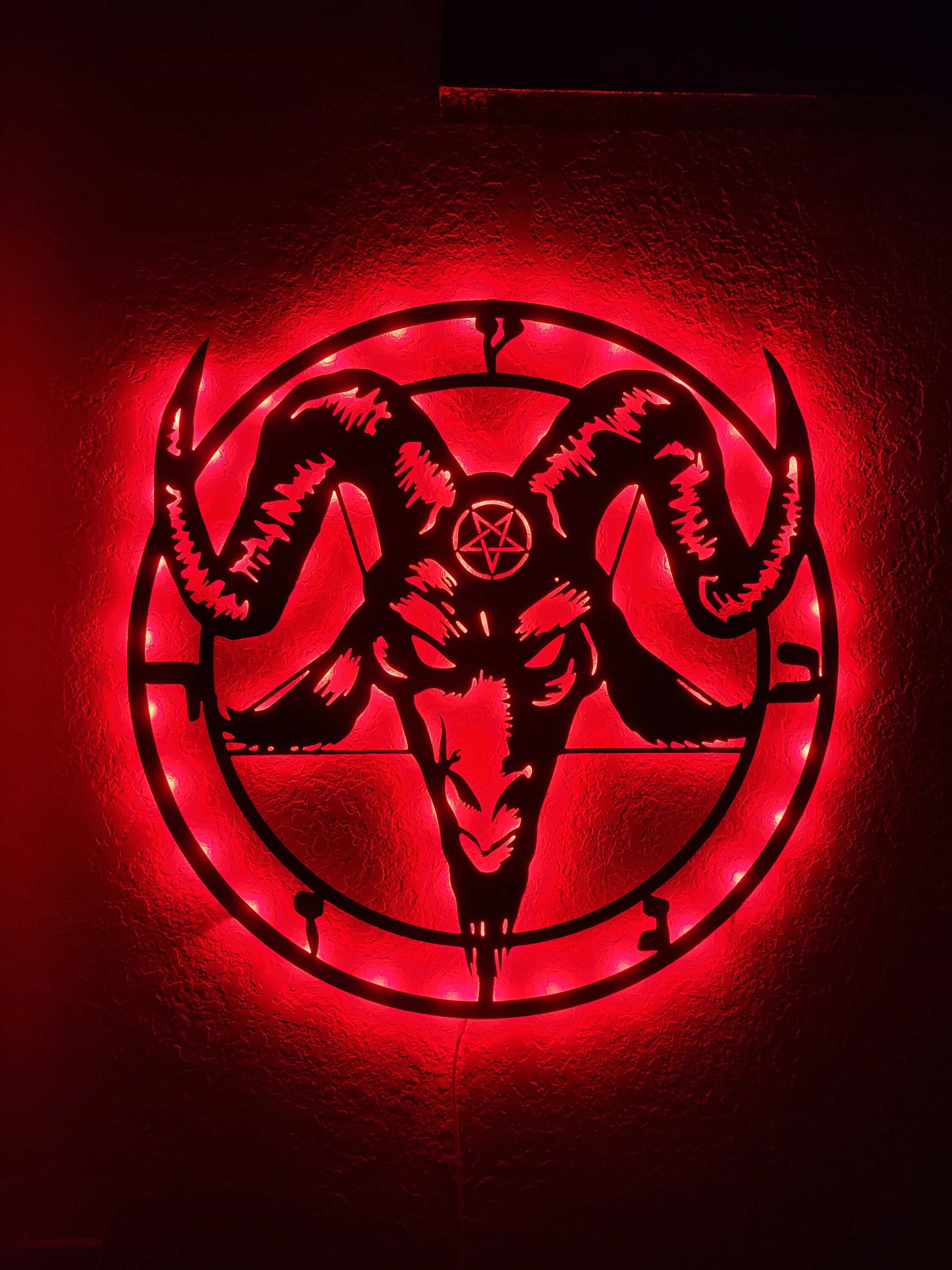 Baphomet With Led Lights - Etsy