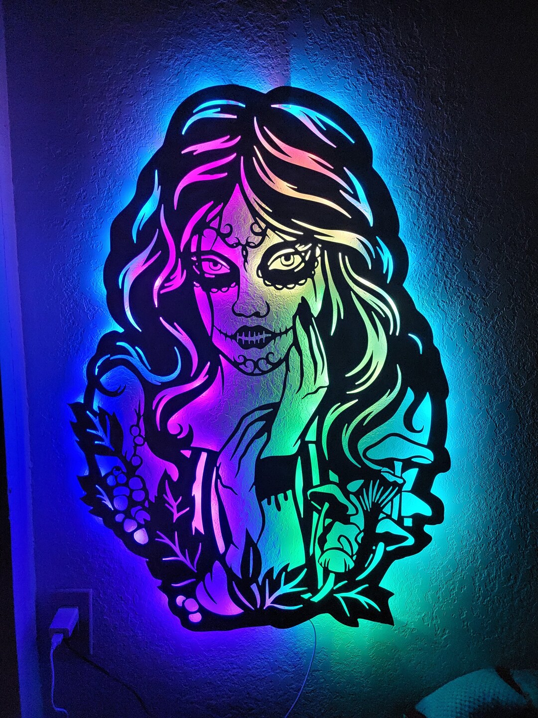 Sugar Skull Girl With Led Lights - Etsy