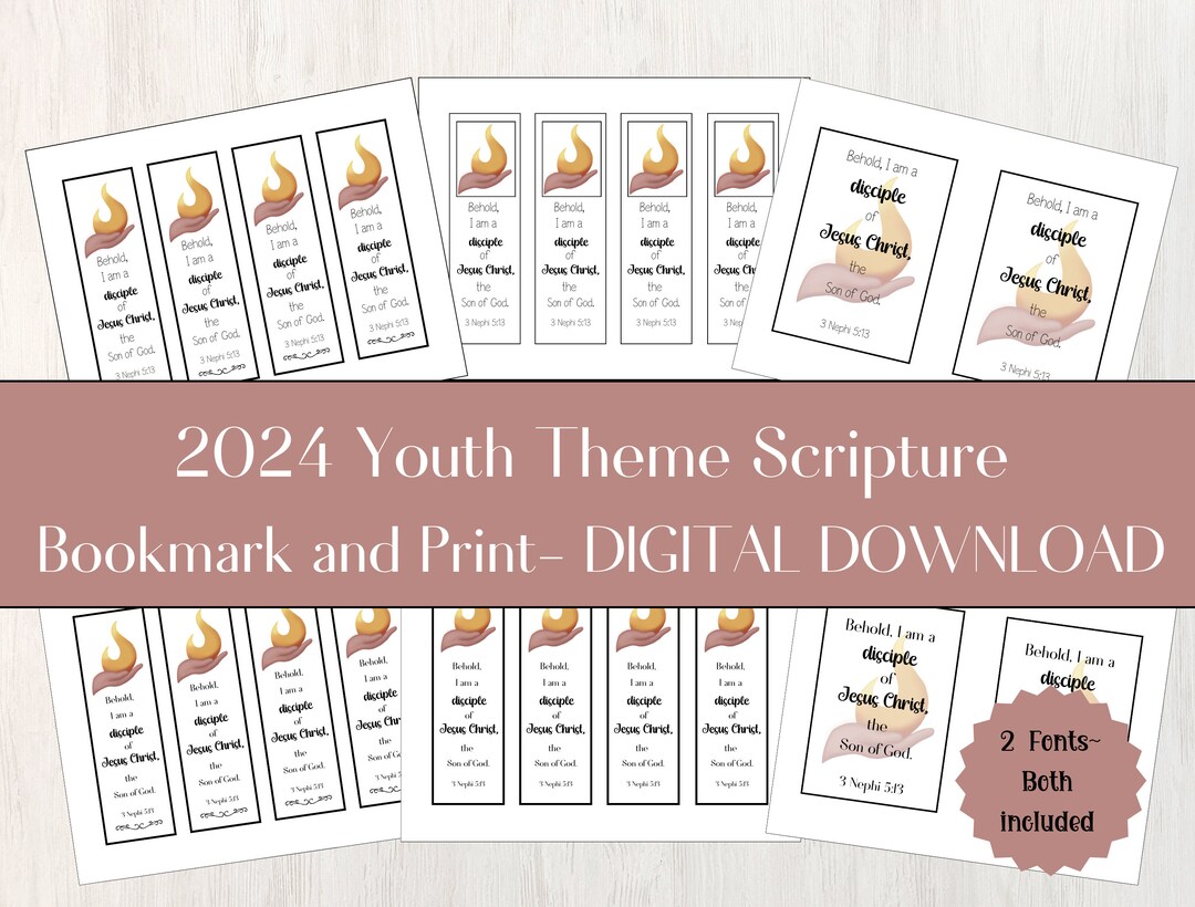2024 LDS Youth Theme Scripture Set/ I Am a Disciple of Jesus Christ ...