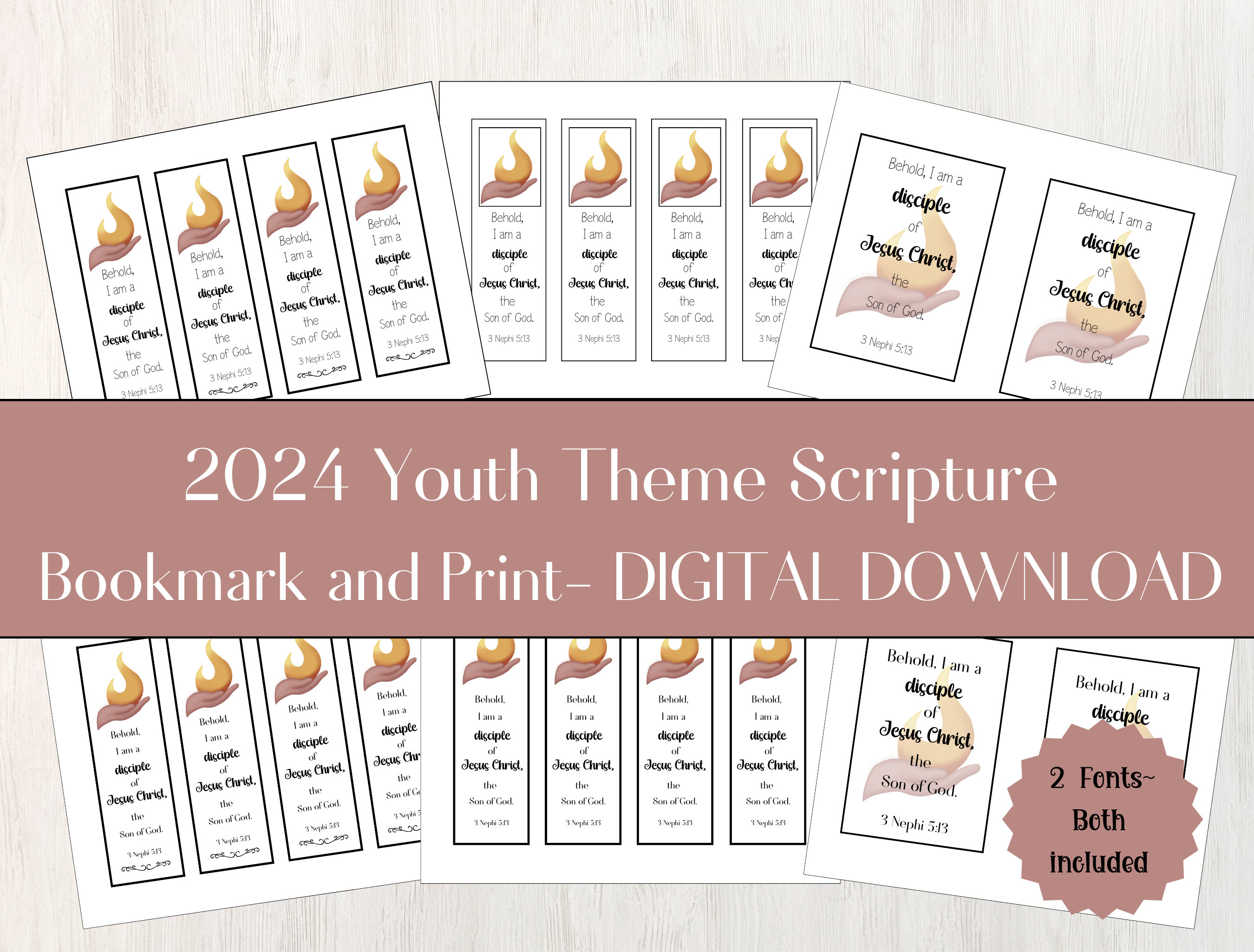 2024 LDS Youth Theme Scripture Set/ I Am a Disciple of Jesus Christ ...