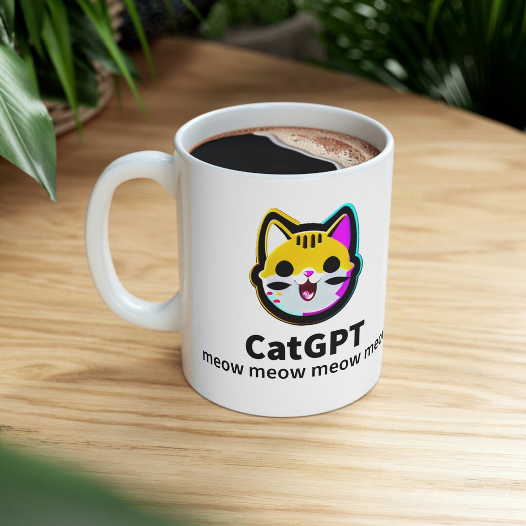 Catgpt Ceramic Mug Cute Cat Mug Chatgpt Open Ai - Etsy