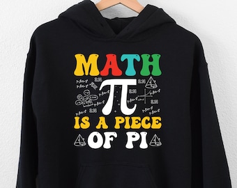 Pi Day T-shirt, Math is a Piece of Pie, Funny Mathematics Shirt, Geeky ...