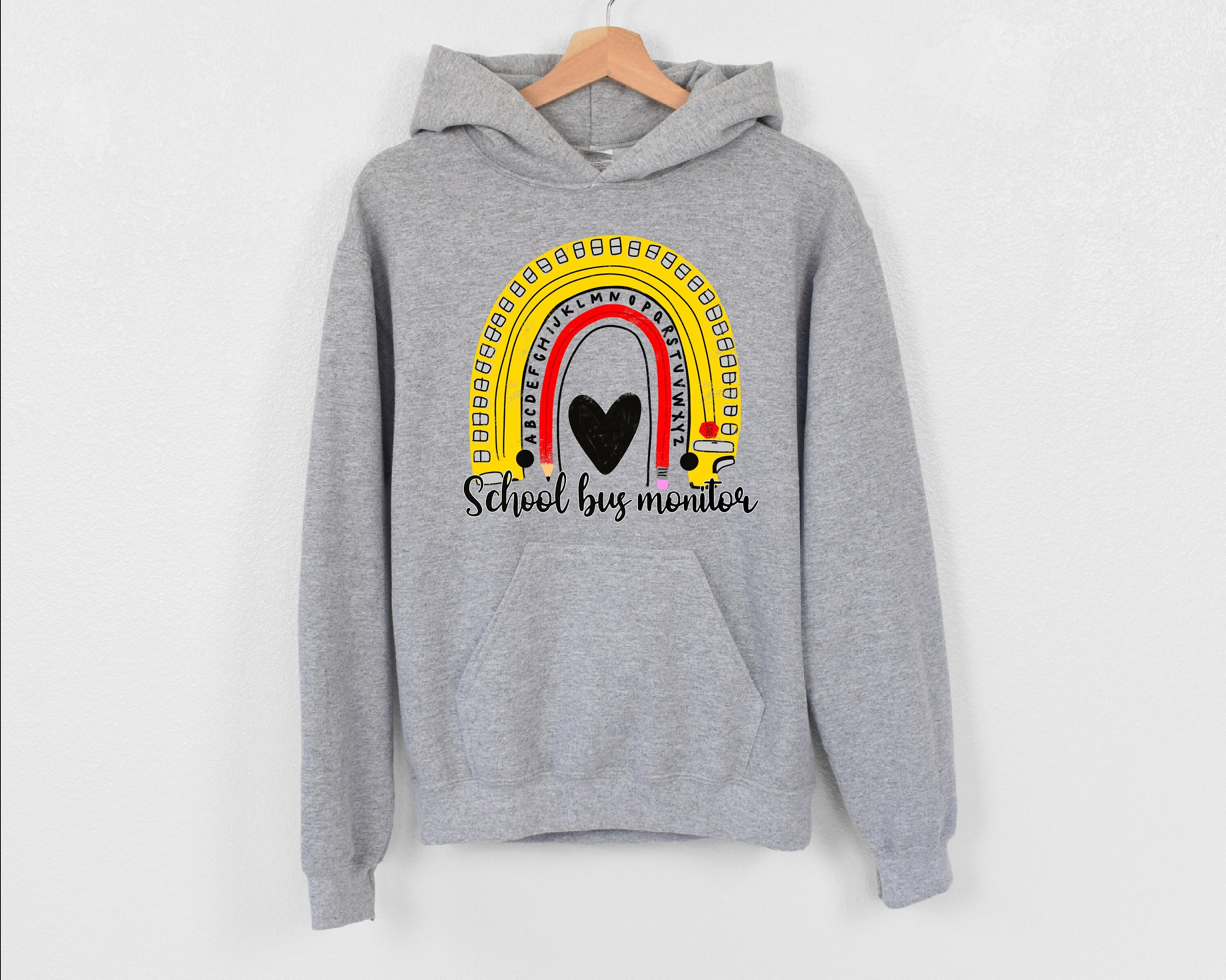 School Bus Monitor Hoodie, Funny Bus Driver Gift, Busman Hoodie ...
