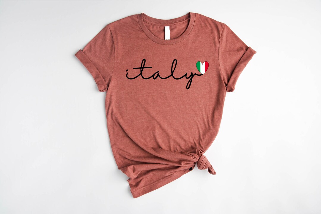 Italy Shirt, Italian Flag and Heart Shirt, Italy Travel Shirt, Italy ...