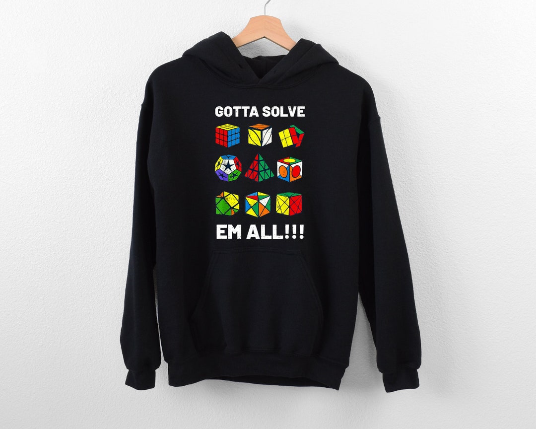 Rubiks Cube Costume Hoodie, Gotta Solve Hoodie, Competitive Puzzle ...