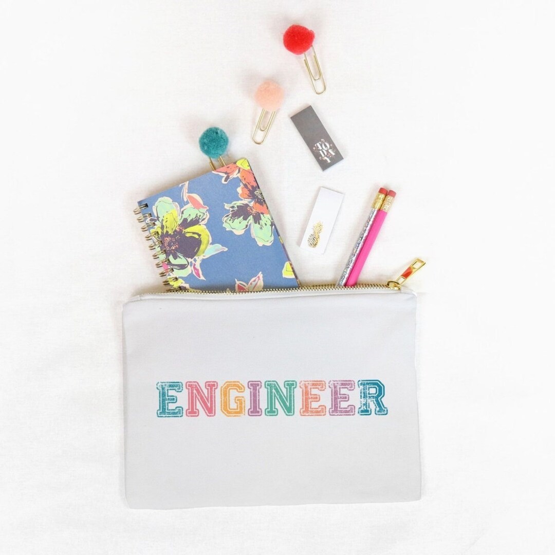 Engineer Canvas Travel/makeup Bag Rainbow Varsity-style Zipper Pouch ...