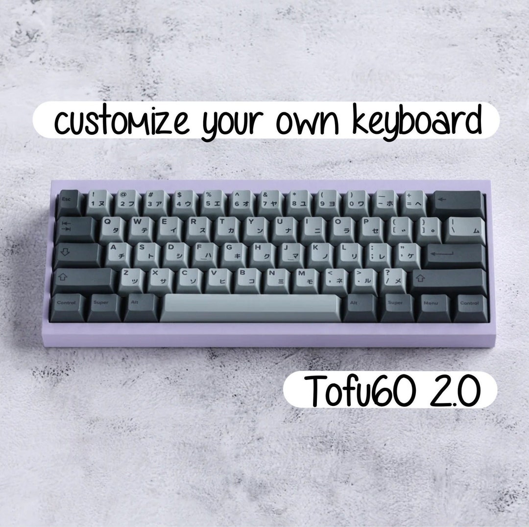 Tofu60 2.0 With Lubed Linear, Tactile, or Silent Switches Custom 60% ...