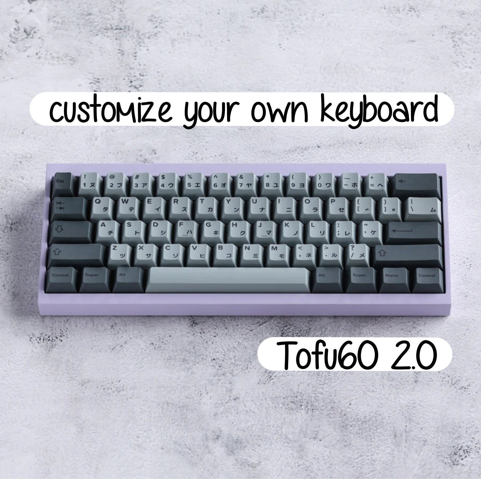 Tofu60 2.0 With Lubed Linear Tactile or Silent Switches - Etsy