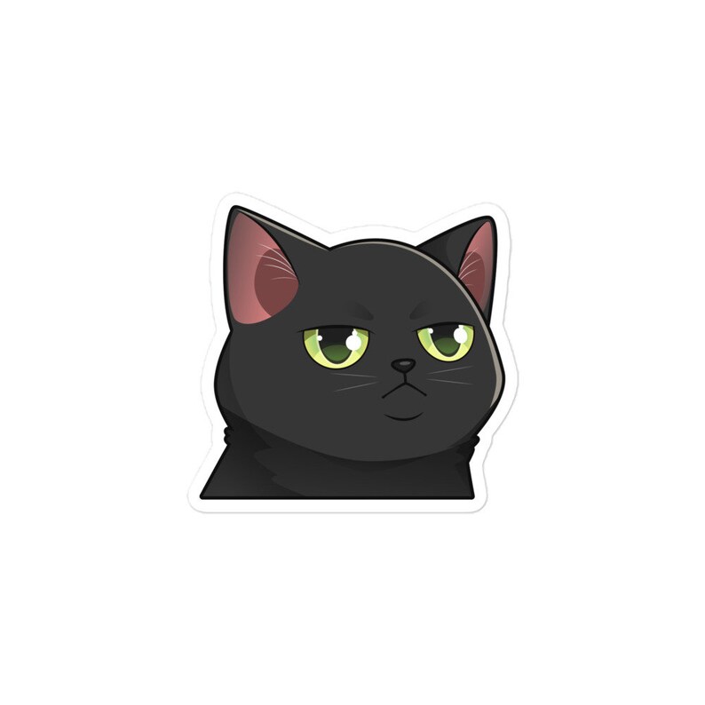 Dissociated Chibi Zoning Out Cat Meme Sticker Funny Trending Memes ...