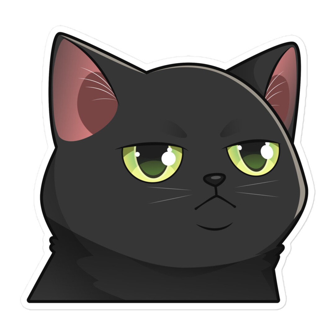 Dissociated Chibi Zoning Out Cat Meme Sticker Funny Trending Memes ...