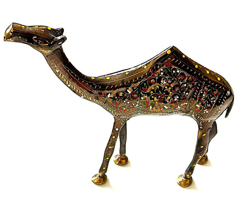 Brass Camel Figurine Vintage Camel Home Ornament Sculpture Collectibles ...