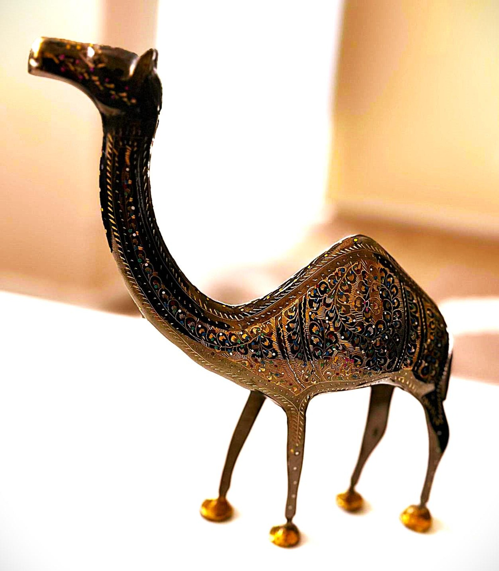 Brass Camel Figurine Vintage Camel Home Ornament Sculpture Collectibles ...