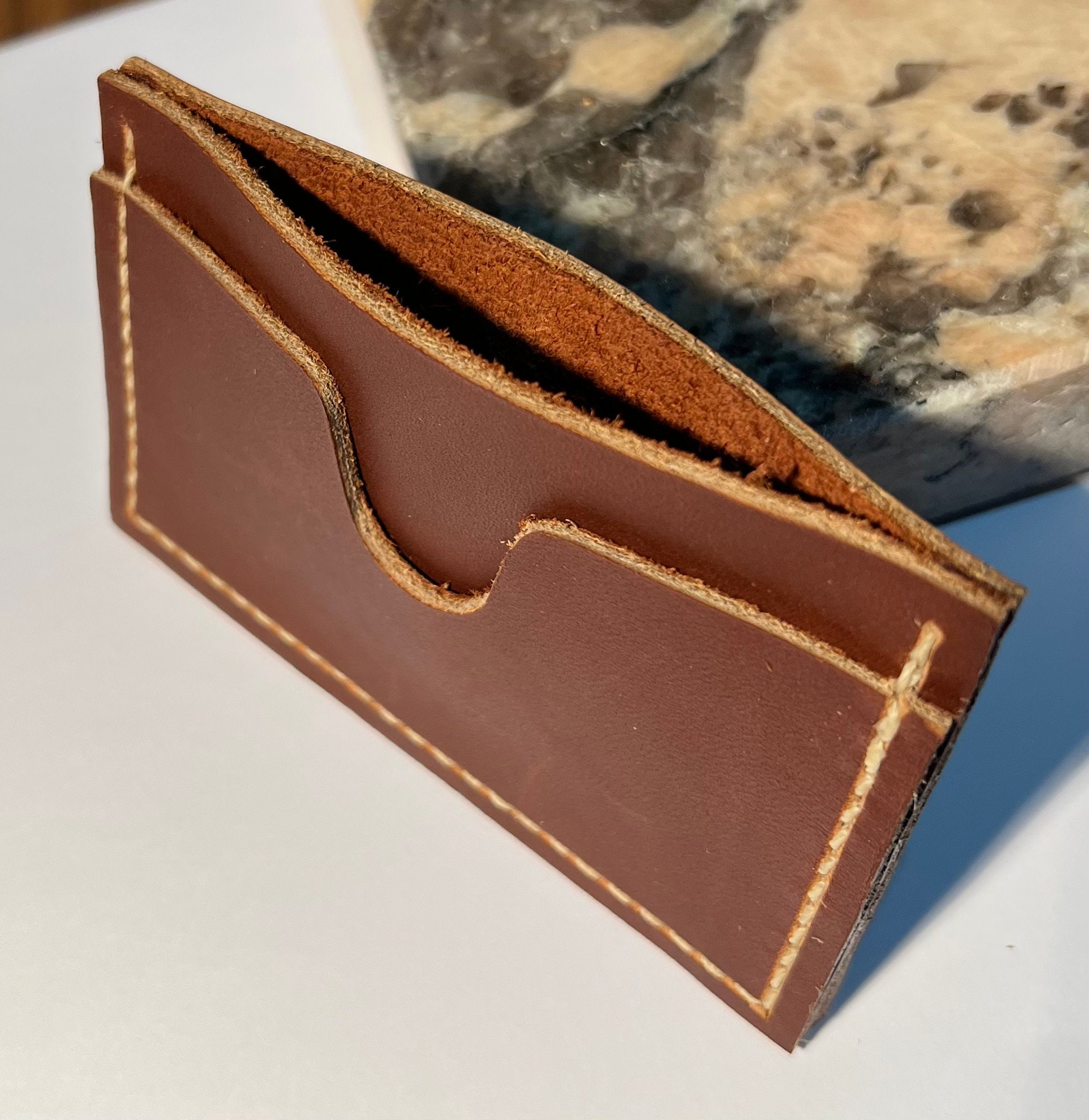 Minimalist Rustic Leather Wallet - Etsy