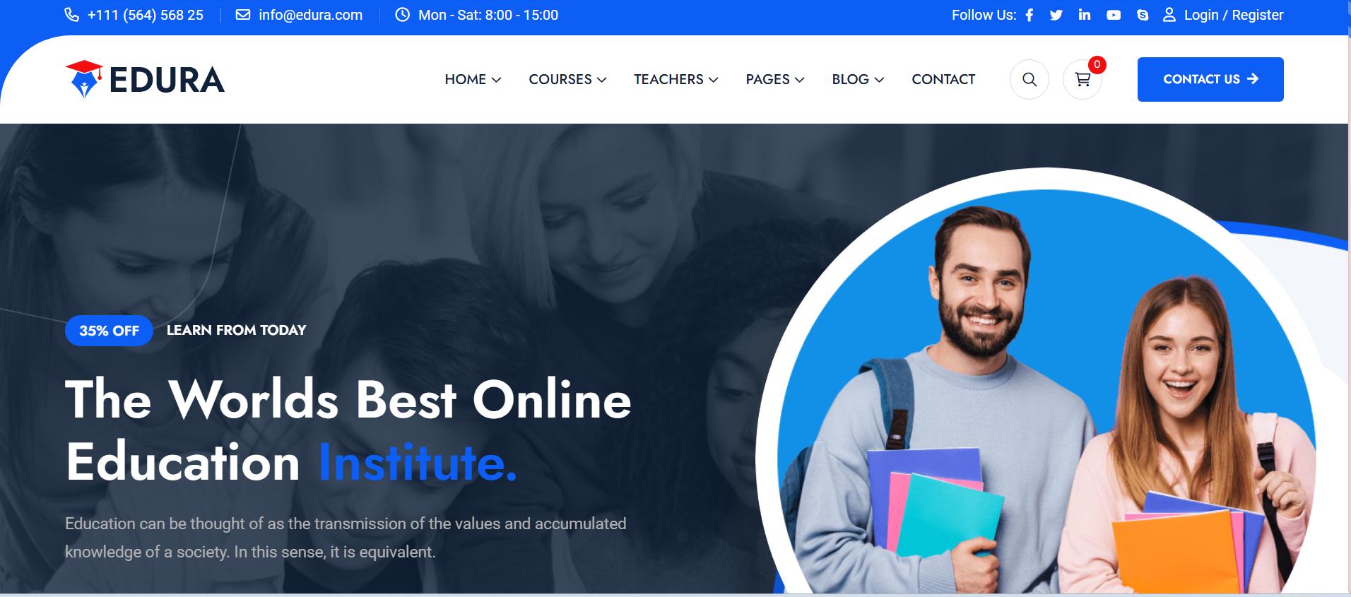 Edura Online Courses & Education Wordpress Theme - Etsy