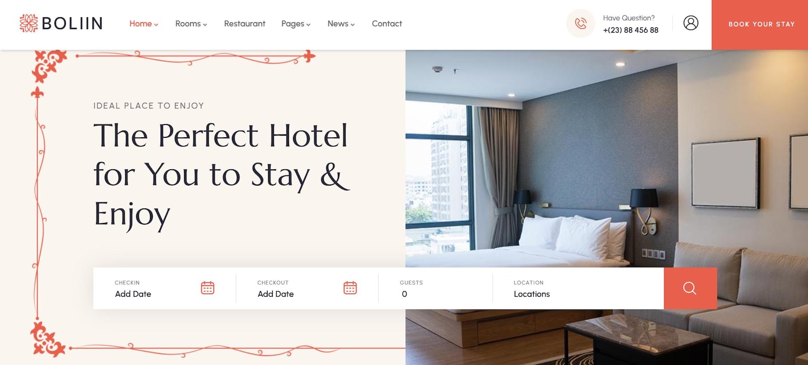 Boliin - Resort & Hotel Booking Wordpress Theme - Etsy