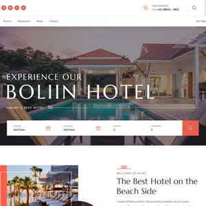 Boliin - Resort & Hotel Booking Wordpress Theme - Etsy