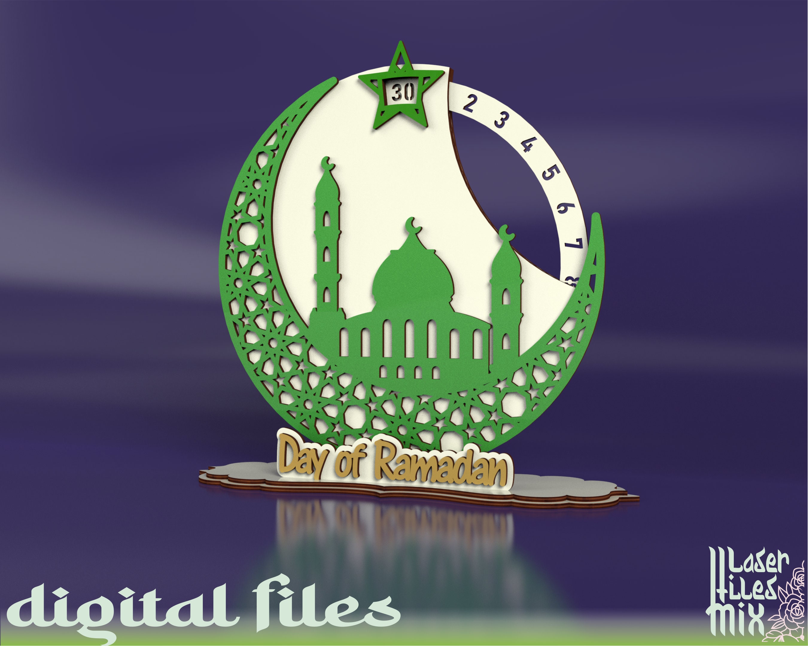 Ramadan Calendar SVG Cutting Files Days of Ramadan Vector for - Etsy