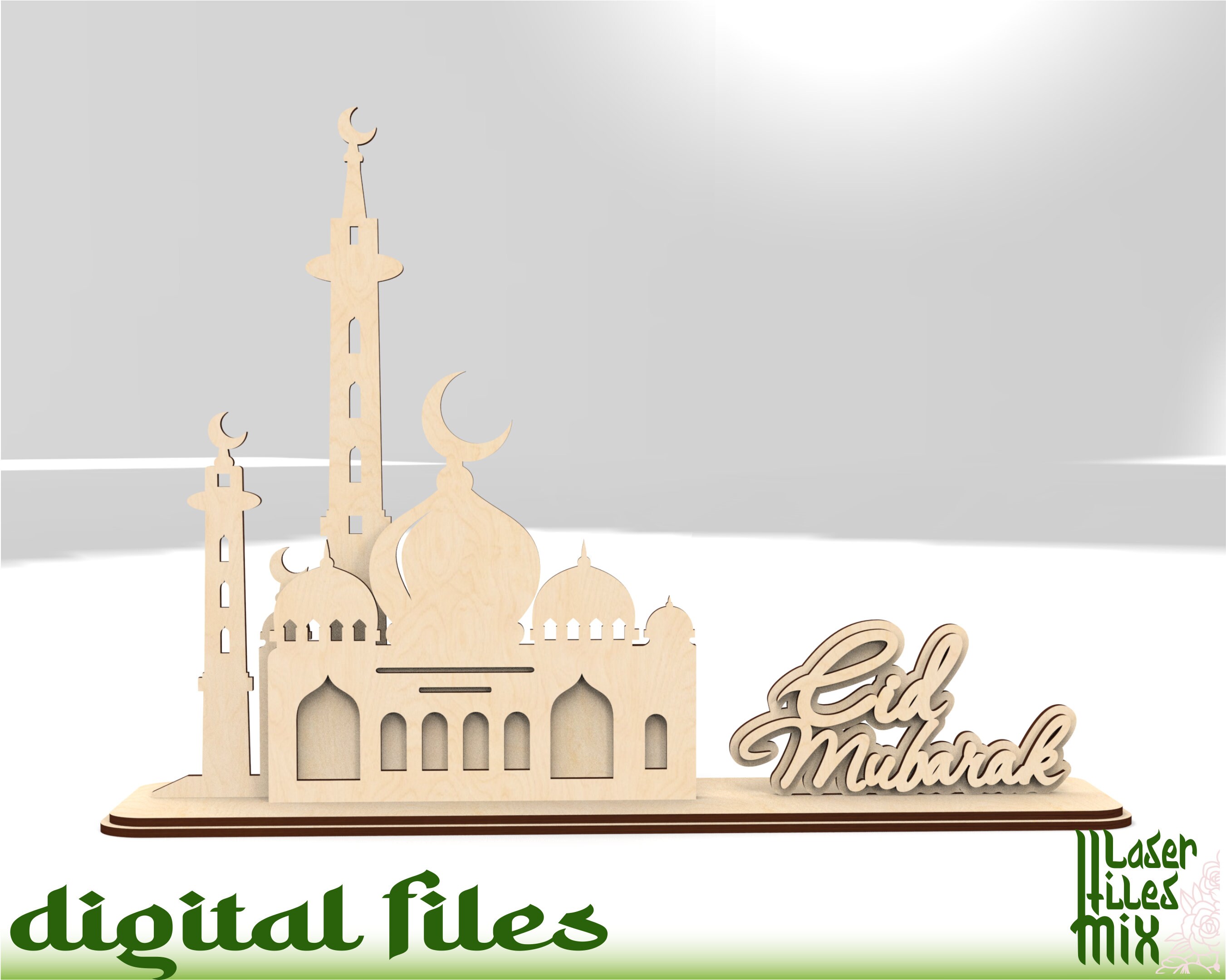 Eid Mubarak Table Sign. Laser Cut SVG DXF Vector Files for - Etsy Australia