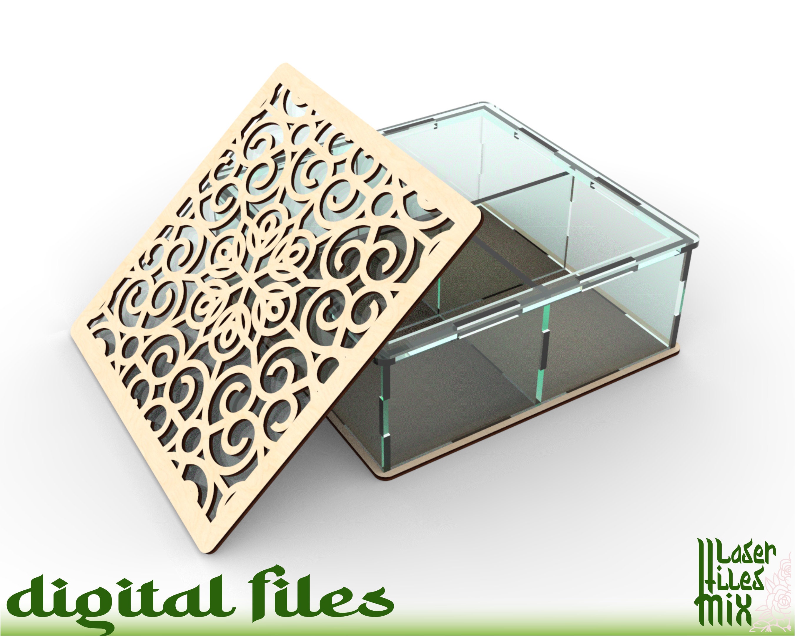 Two Ramadan Gift Boxes Laser Cutting SVG DXF Cnc Laser Design Files ...