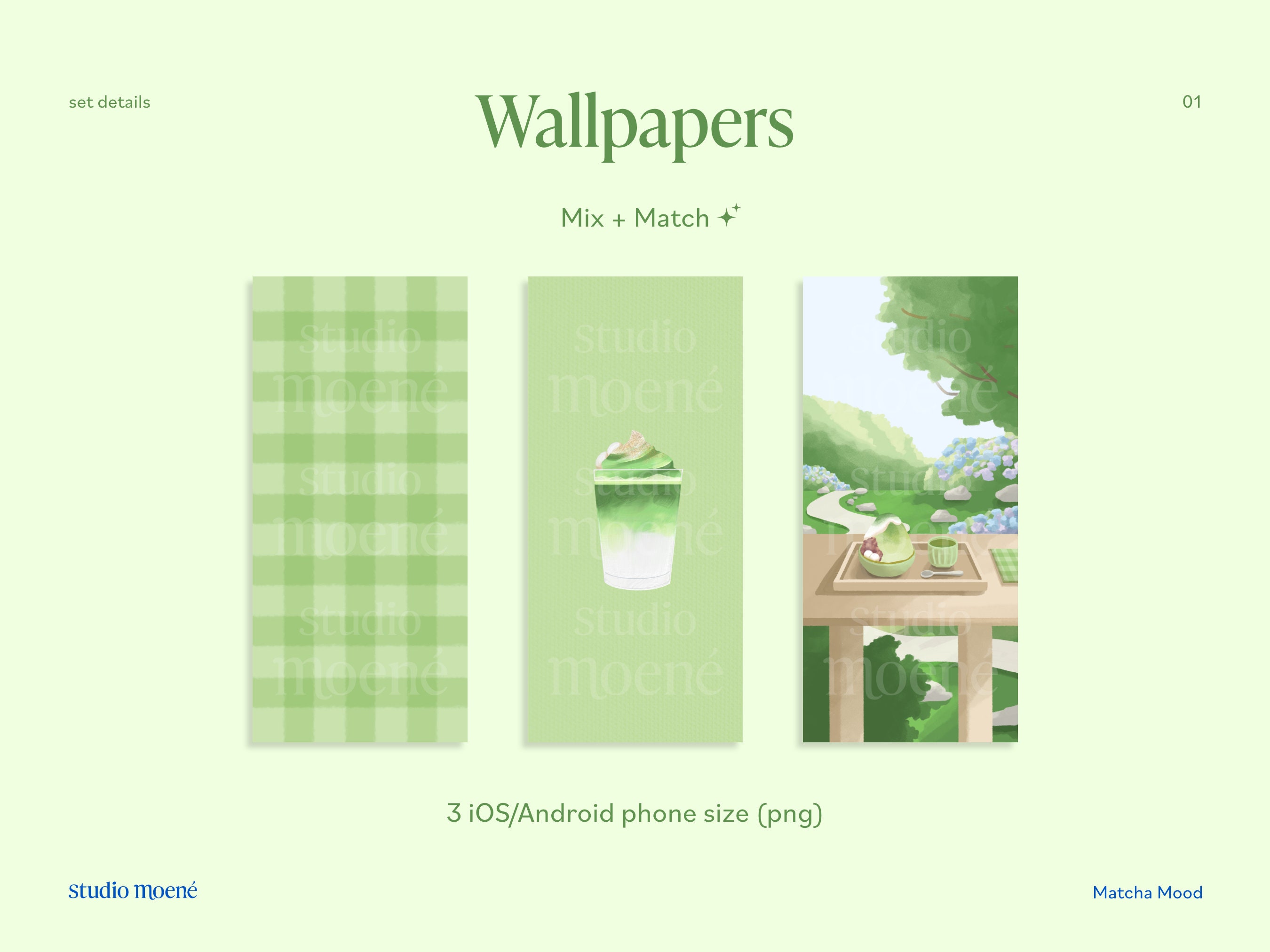 Matcha Mood Icon & Wallpaper Set for Ios, Ipados, Android Phone and ...