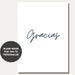 Gracias- Thank You Card - Printable 5x7" - Instant Download - Etsy