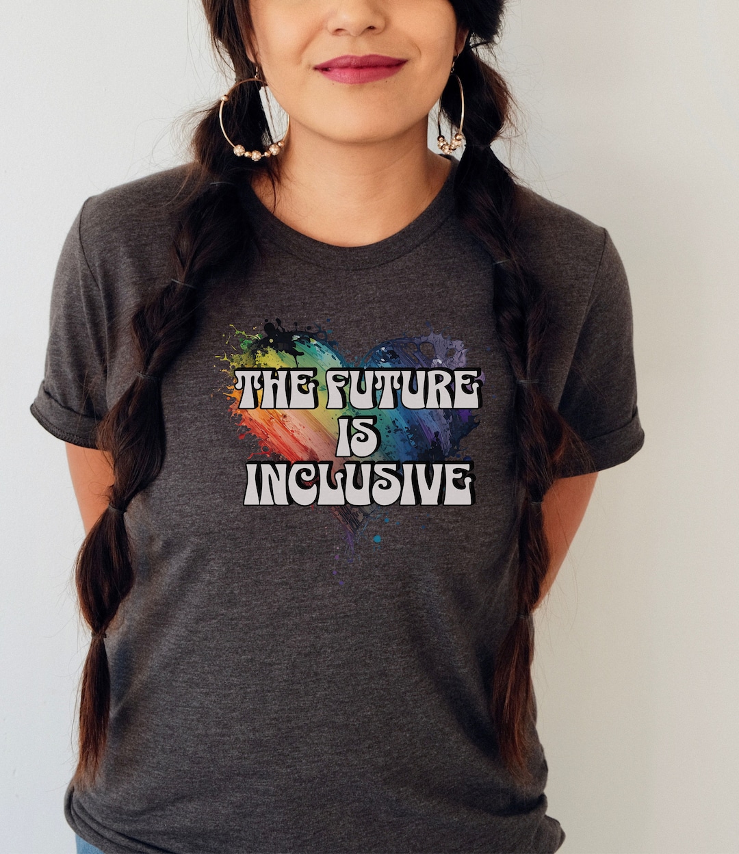 The Future is Inclusive Shirt, Heart Graphic Shirt, LGBTQ Shirt ...