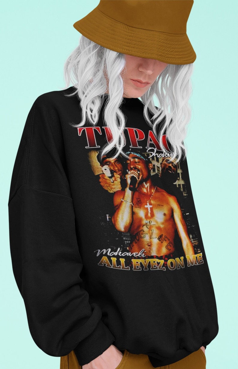 TUPAC SHAKUR TSHIRT Tupac Shakur Sweatshirt 2PAC Makaveli All Eyez on ...