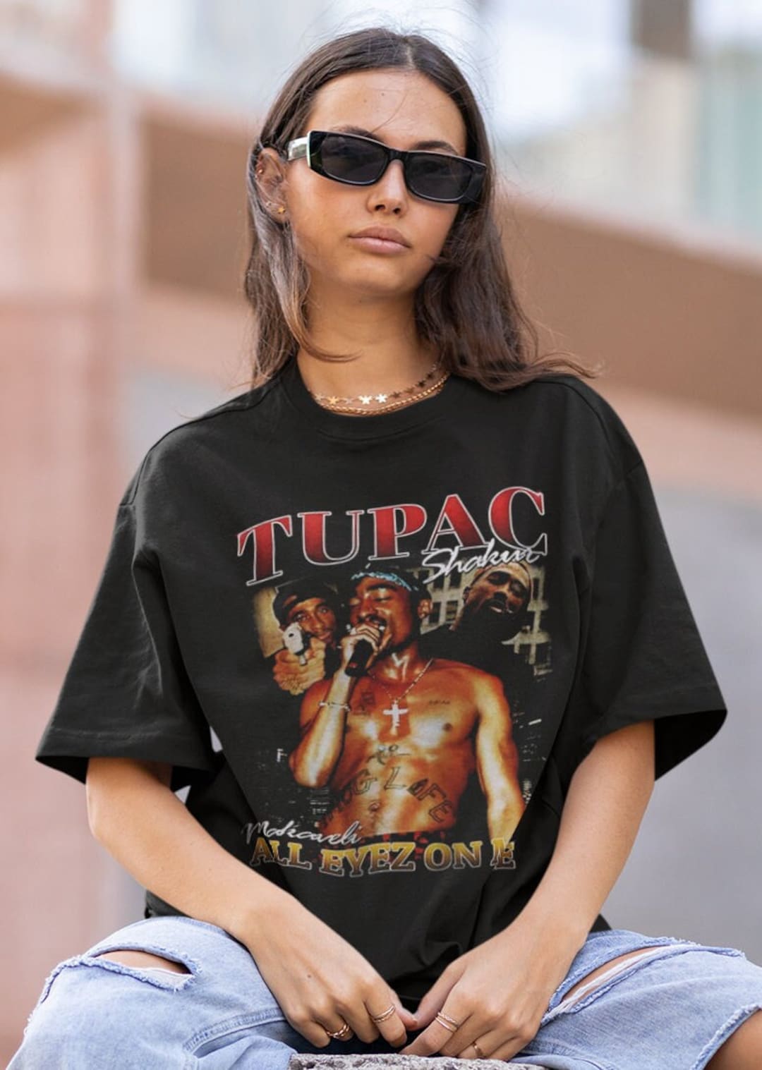 TUPAC SHAKUR TSHIRT Tupac Shakur Sweatshirt 2PAC Makaveli All Eyez on ...