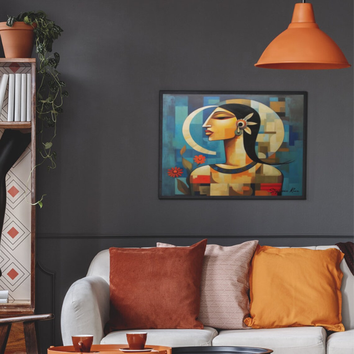 Cubist Chicana Printable Wall Art | Mexican Printable Poster, Abstract ...