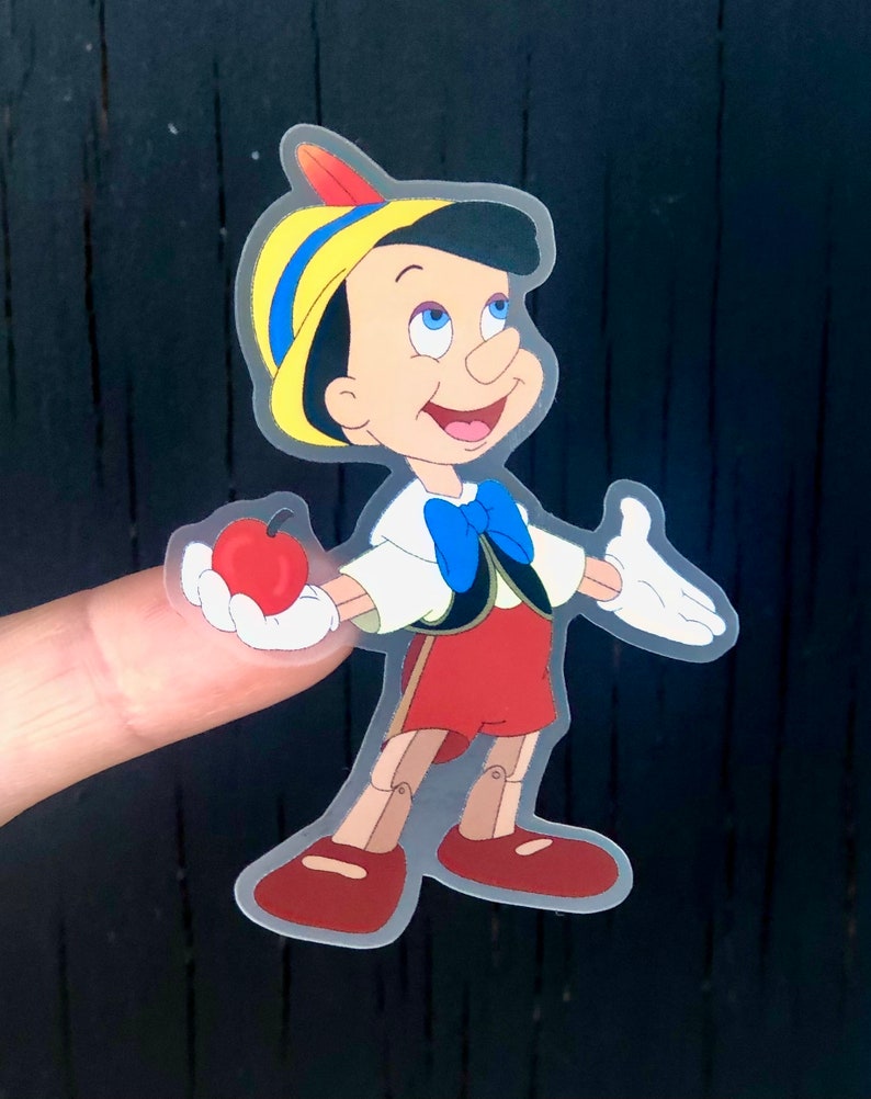 Pinocchio Transparent Vinyl Sticker - Etsy