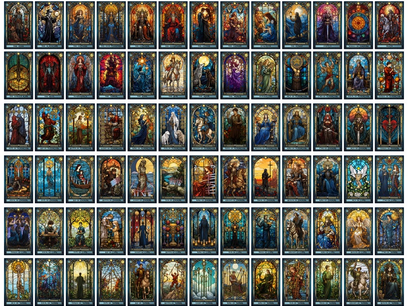 Mega Bundle Tarot Carding 4 Set Inspired Rider Waite Smith Tarot Card ...