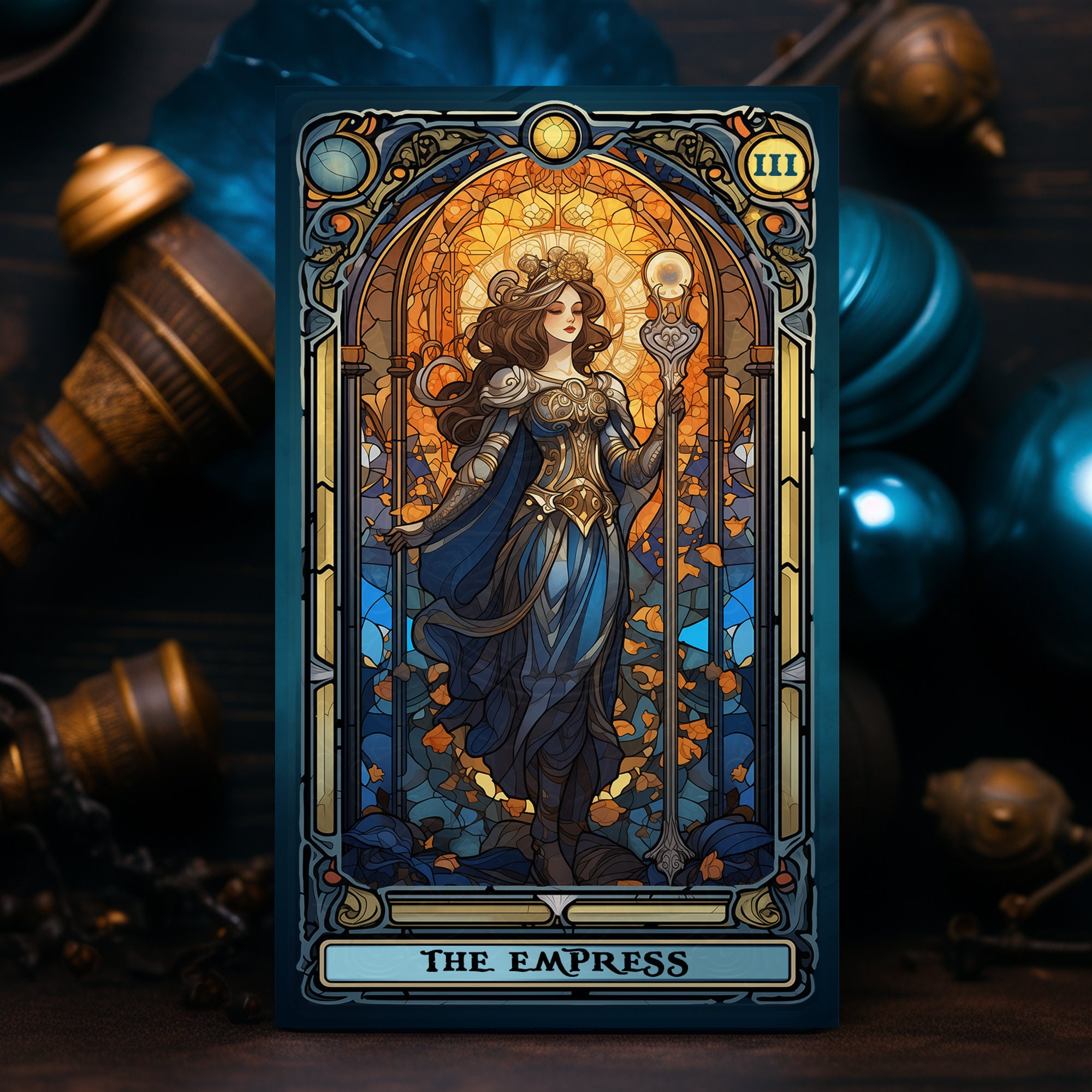 Complete Tarot Carding Stained Glass Set Inspired Rider Waite Smith ...