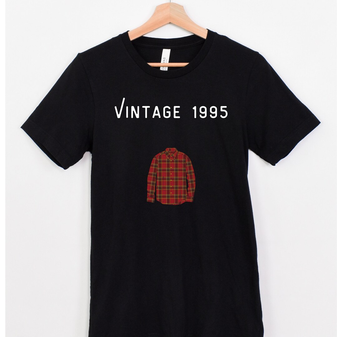 Retro Flannel Image 1995 T-shirt and Hoodie; Vintage Flannel 1990's - Etsy