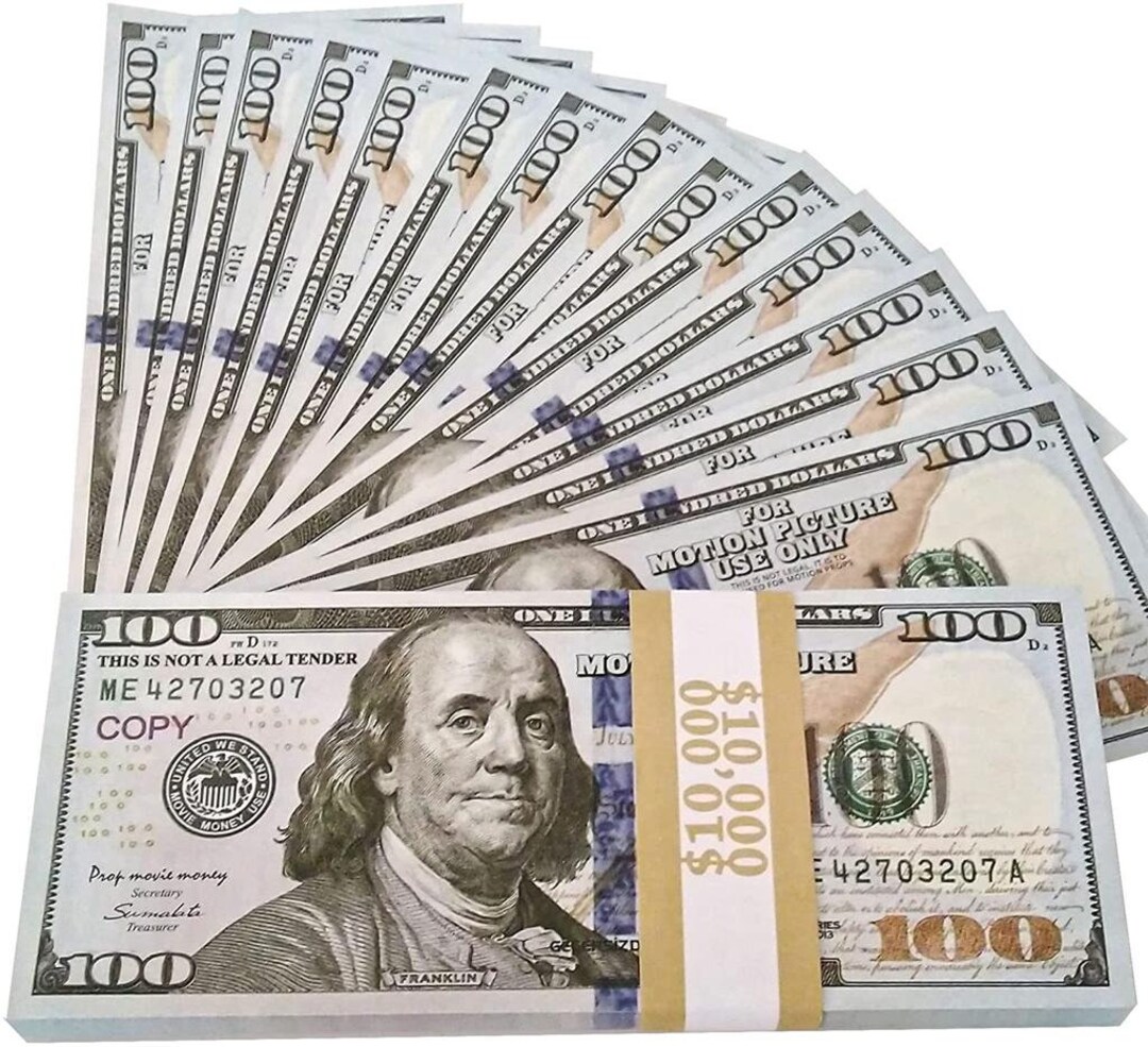 100.000 Dollars Prop Money 1000x100 Dollars Joke Money Fake Money - Etsy