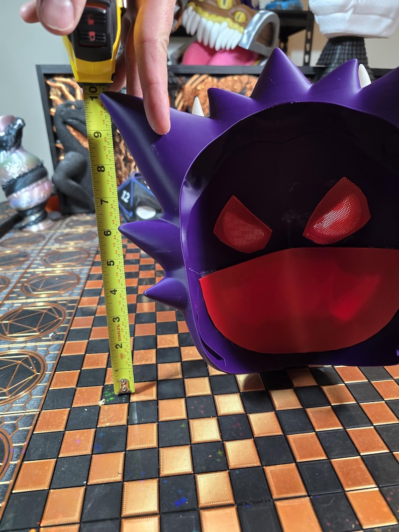 Purple Oni Mask – 3D Printed Cosplay, Glow Teeth Horns – Japanese Demon ...