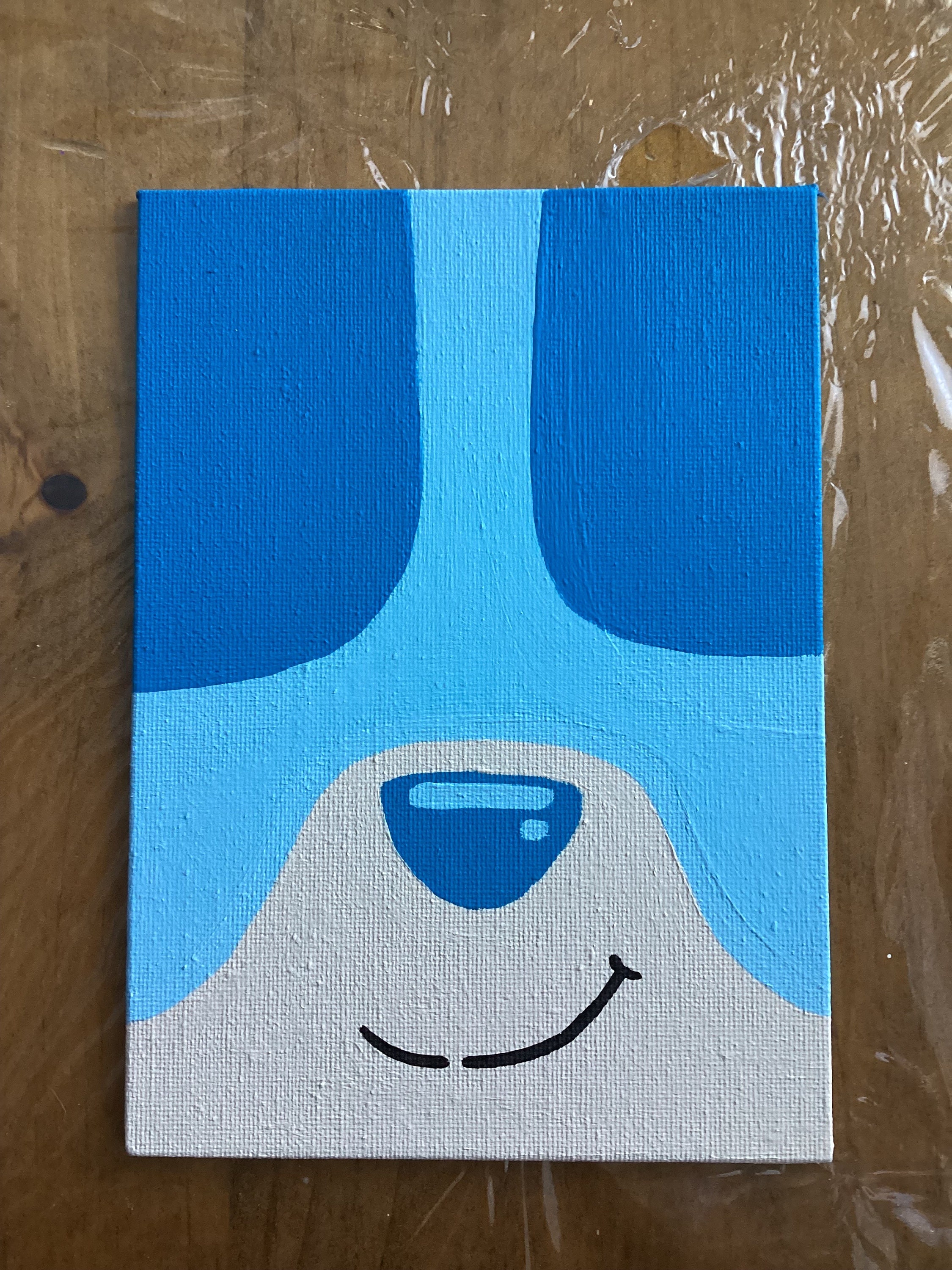 Bluey Acrylic Painting Blue Heeler Cartoon Dog Heeler - Etsy