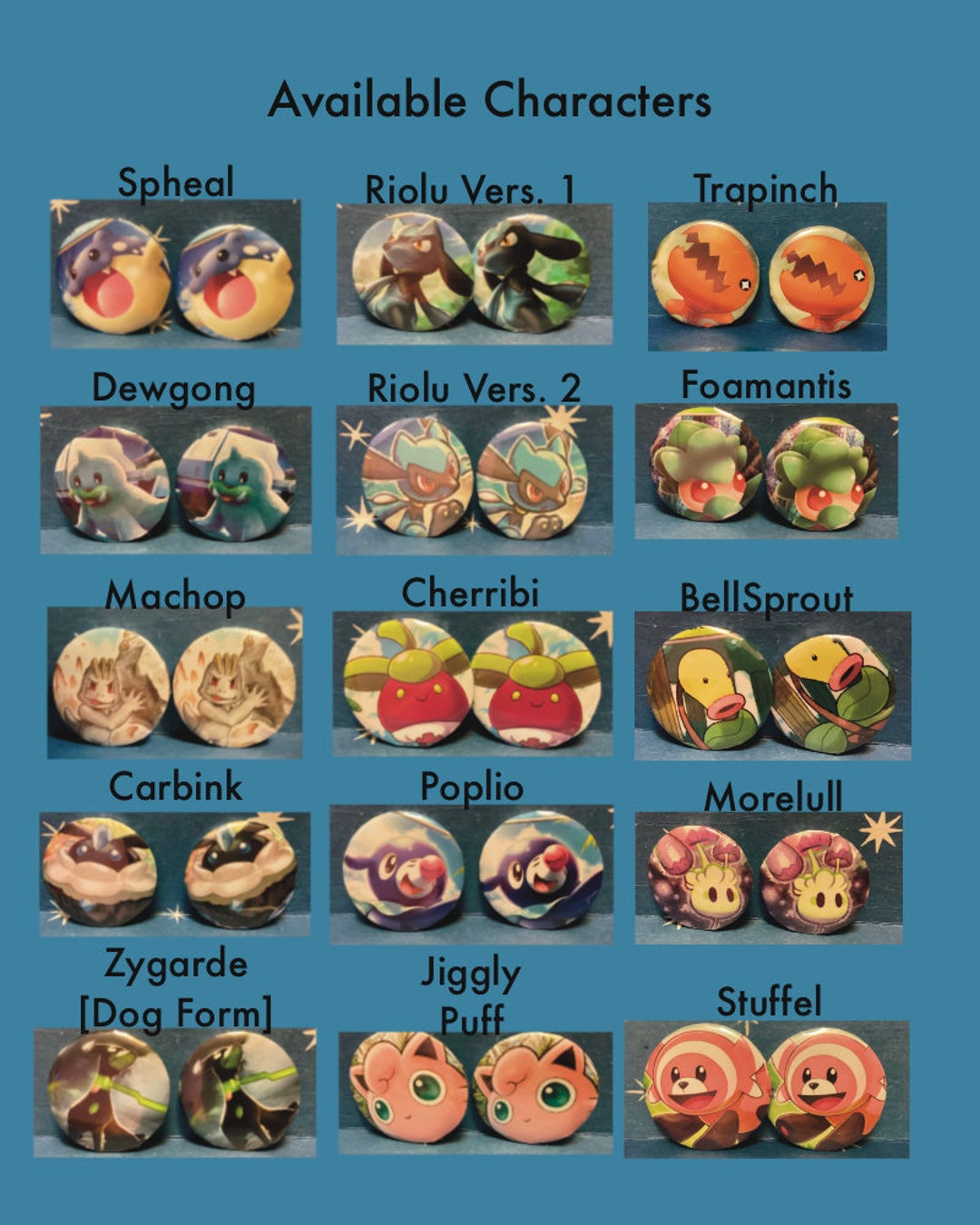 Handmade Character Buttons|anime Buttons|pin-back Buttons|pocket ...